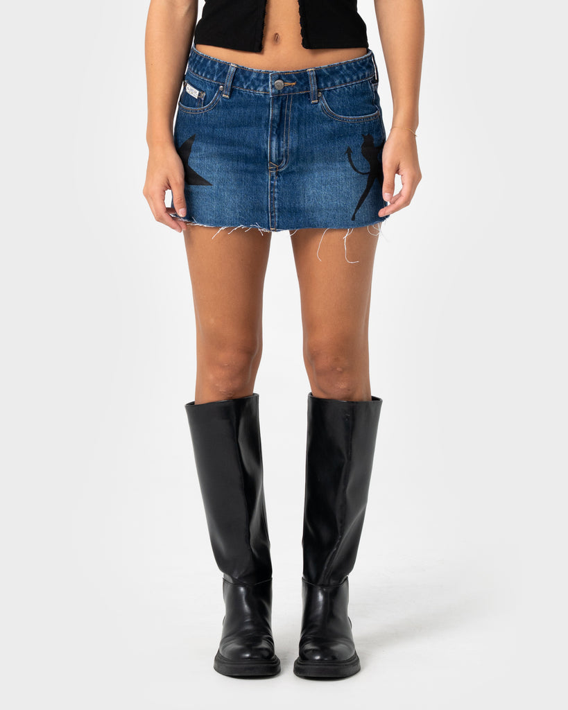 Brixton Low Rise Denim Mini Skirt | Rusty USA